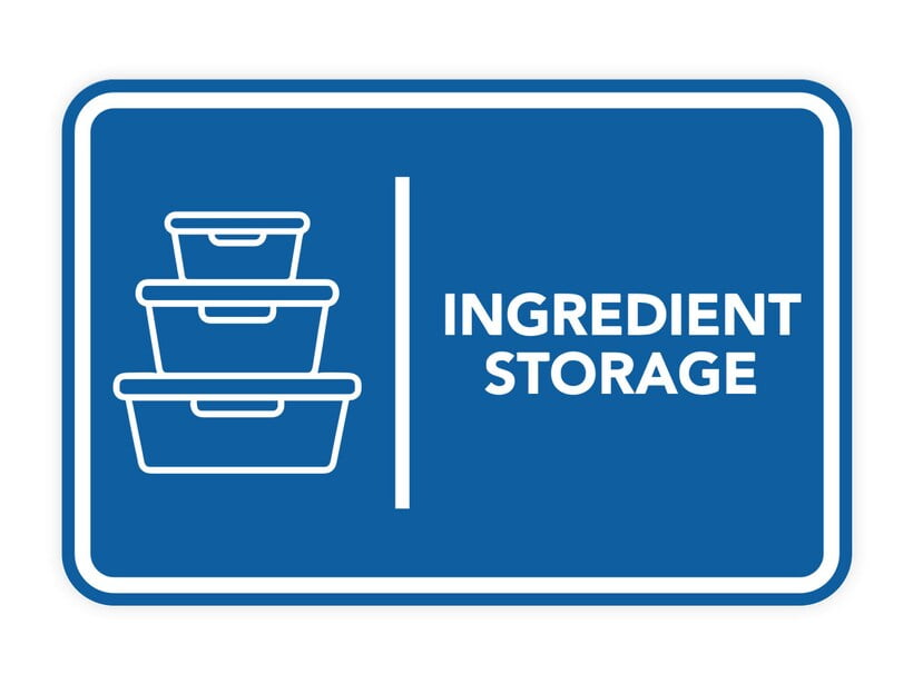 Signs Classic Framed Ingredient Storage Door or Wall Sign Easy ...