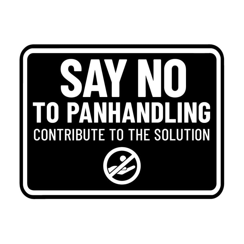 Signs Classic Framed Say No To Panhandling Contribute to the Solution ...