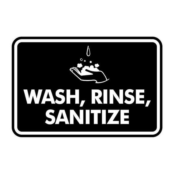 Wash Rinse Sanitize Signs