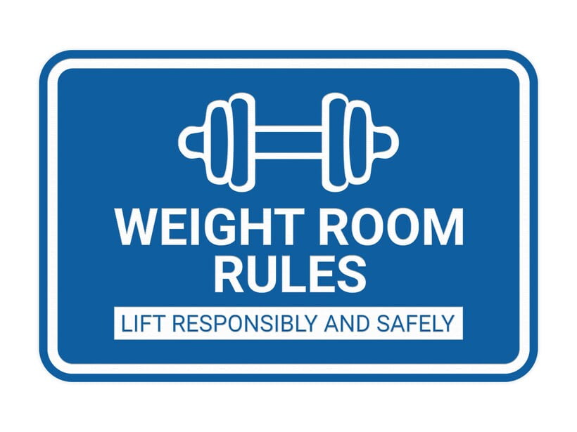 Signs Classic Framed Weight Room Rules Lift Responsibly and Safely Wall ...