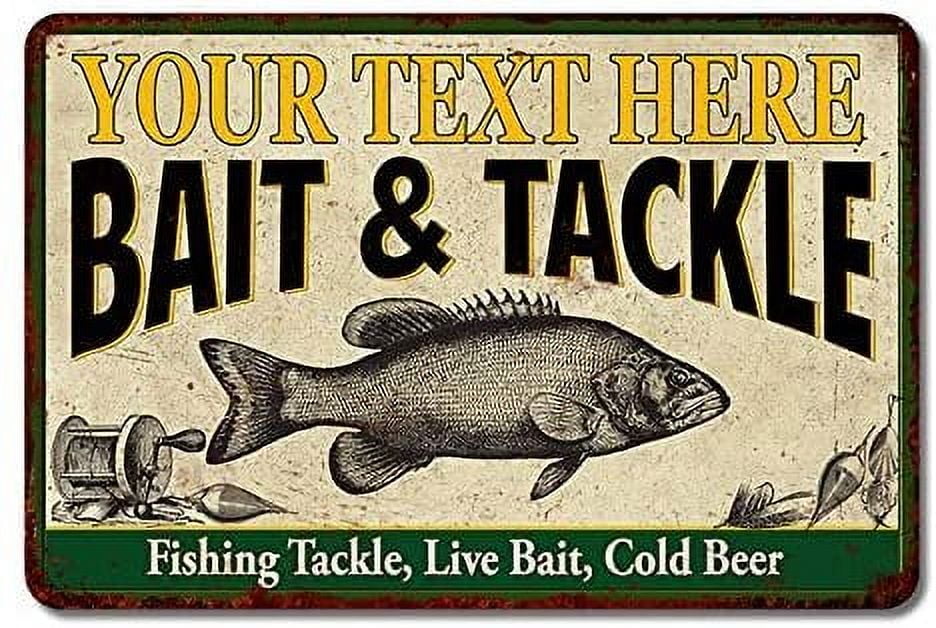 Signs Log Cabin Mancave Fishing Trout Bass Decor Signs Vintage Rustic ...