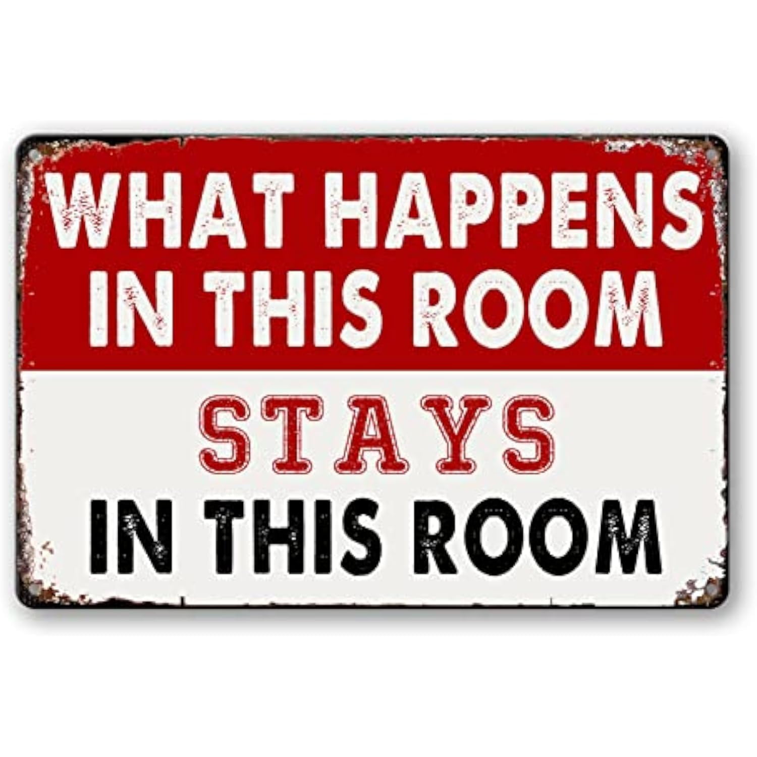 Signs Man Cave Wall Decor For Men Funny Metal Tin Bedroom What Happens ...