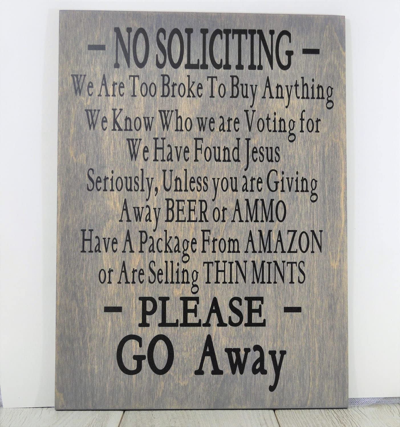 Signs No Soliciting Door Sign.No Solicitors.No Solicitation.Funny Tin ...
