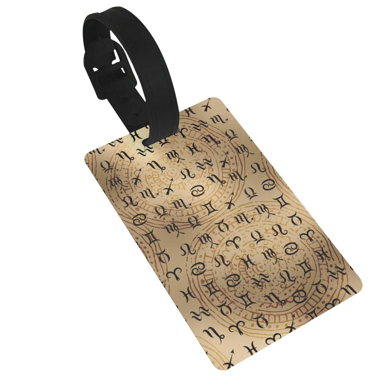Signs Of Zodiac On Ethnic Luggage Tags Suitcases ID Baggage Identifier ...