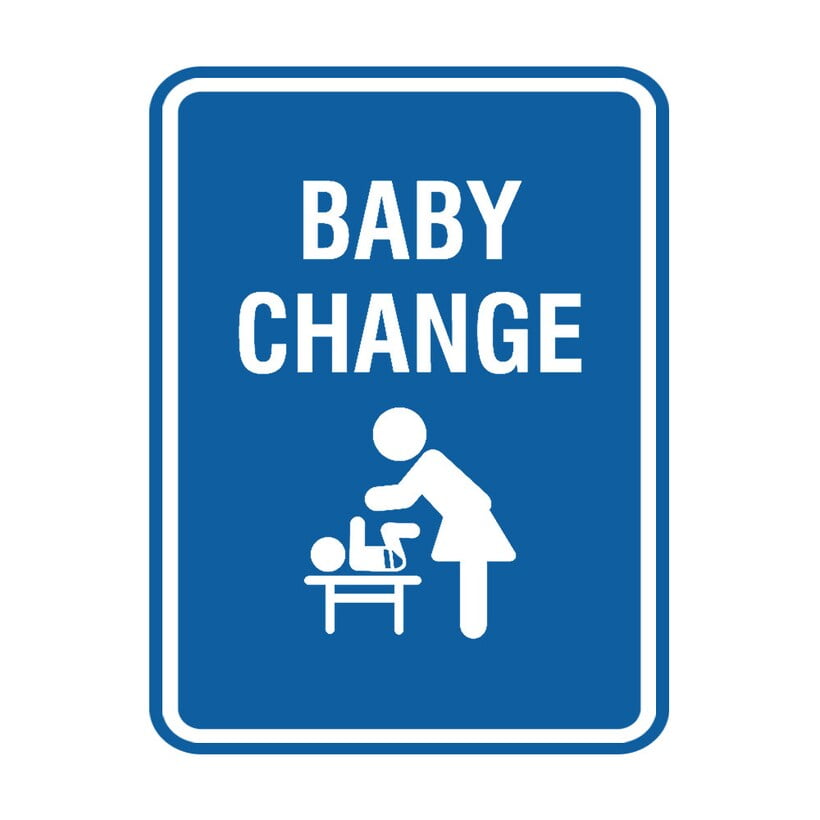 Signs Portrait Round Baby Change Wall or Door Sign SIZE: 12" x 16 ...