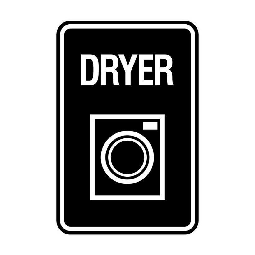 Signs Portrait Round Dryer Wall or Door Sign SIZE: 12" x 16" - Walmart.com