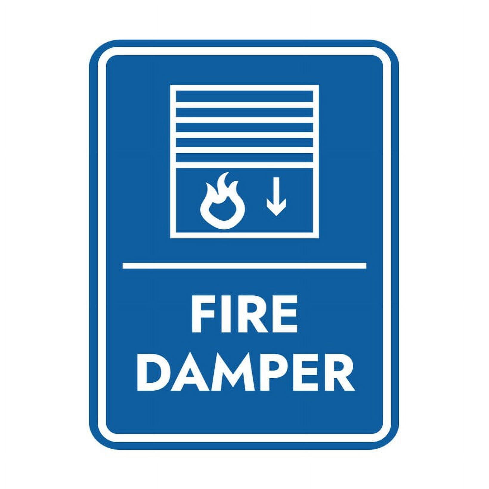 Signs Portrait Round Fire Damper Door or Wall Sign Easy Installation ...
