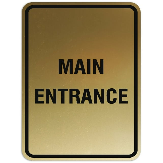 Signs Portrait Round Main Entrance Sign Laser-Engraved Lettering ...