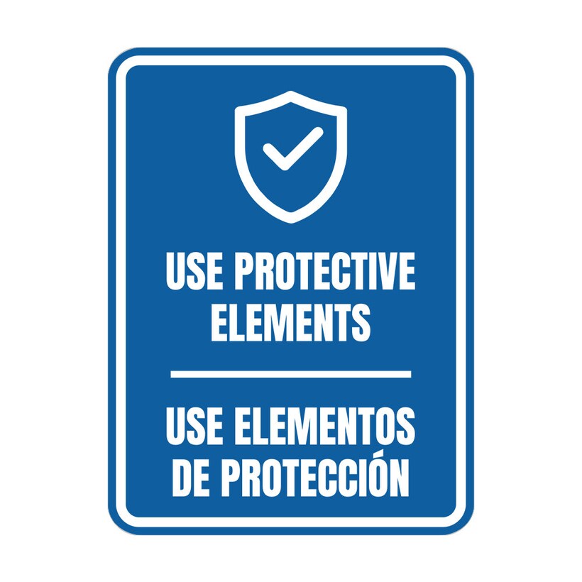 Signs Portrait Round Use Protective Elements Door or Wall Sign Spanish ...
