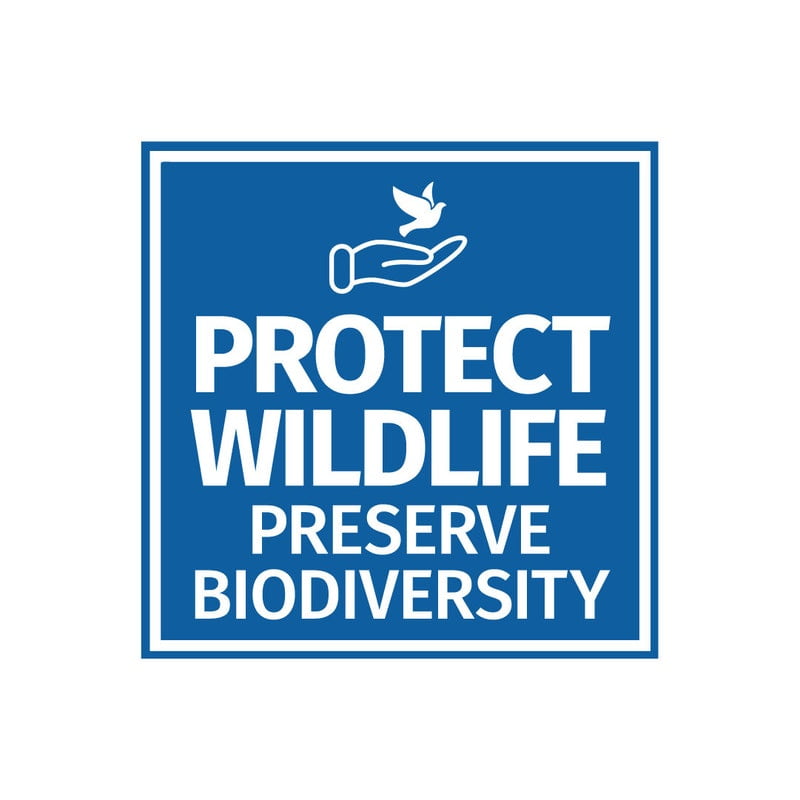Signs Square Protect Wildlife, Preserve Biodiversity Wall or Door Sign ...