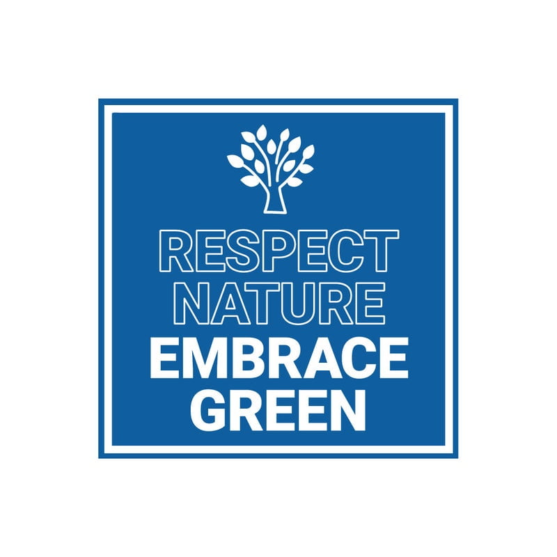 Signs Square Respect Nature, Embrace Green Living Wall or Door Sign ...