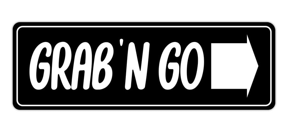 Signs Standard Grab'n Go Wall or Door Sign Size: 4 x 16 Inch - Walmart.com