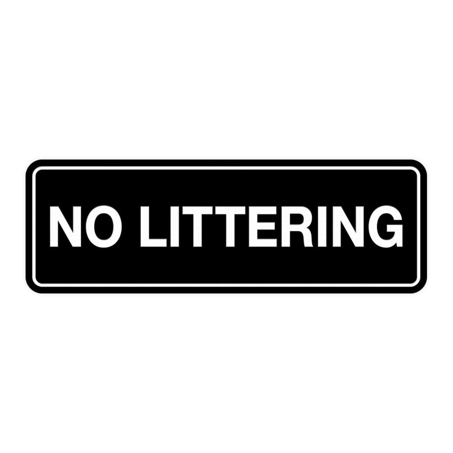 Signs Standard No Littering Sign Size: 4 x 16 Inch - Walmart.com