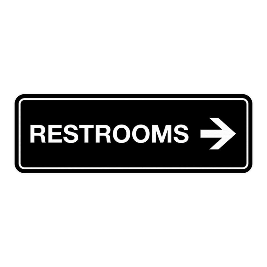 Signs Standard RESTROOM (RIGHT ARROW) Sign Size: 4 x 16 Inch - Walmart.com