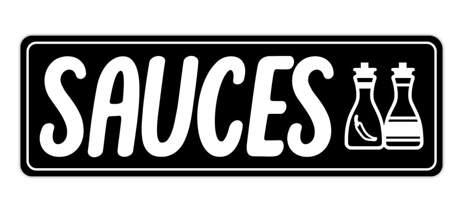 Signs Standard Sauces Wall or Door Sign Size: 4 x 16 Inch - Walmart.com