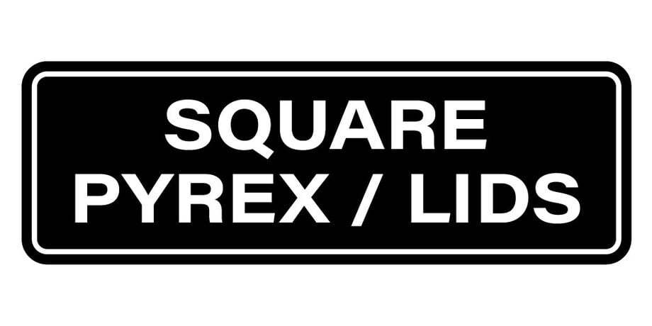 Signs Standard Square Pyrex Lids Wall or Door Sign Size: 4 x 16 Inch ...