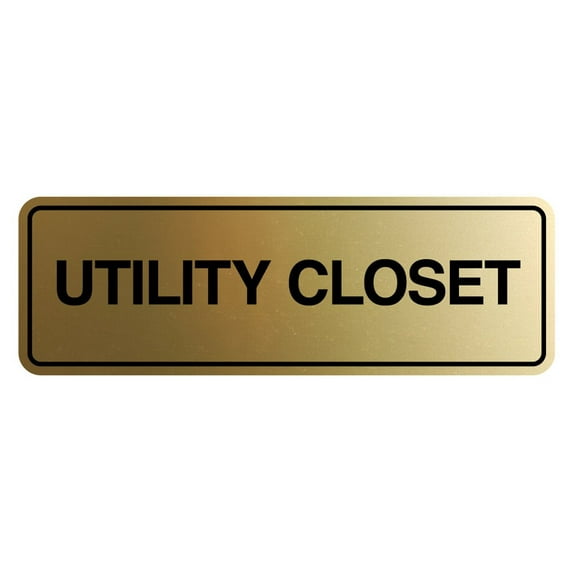 Signs Standard Utility Closet Wall or Door Sign Easy Installation ...