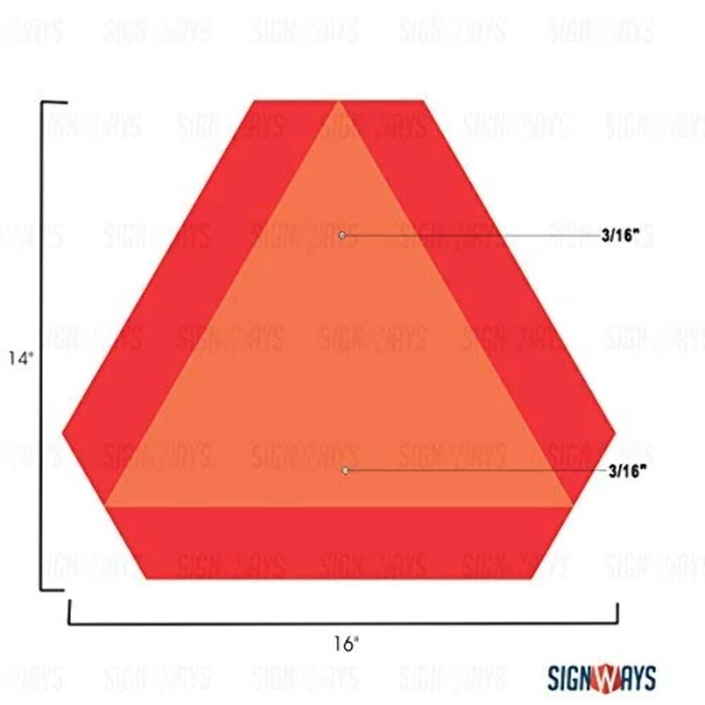 Signways, Slow Moving Vehicle Triangle Sign Reflective Aluminum, Made ...