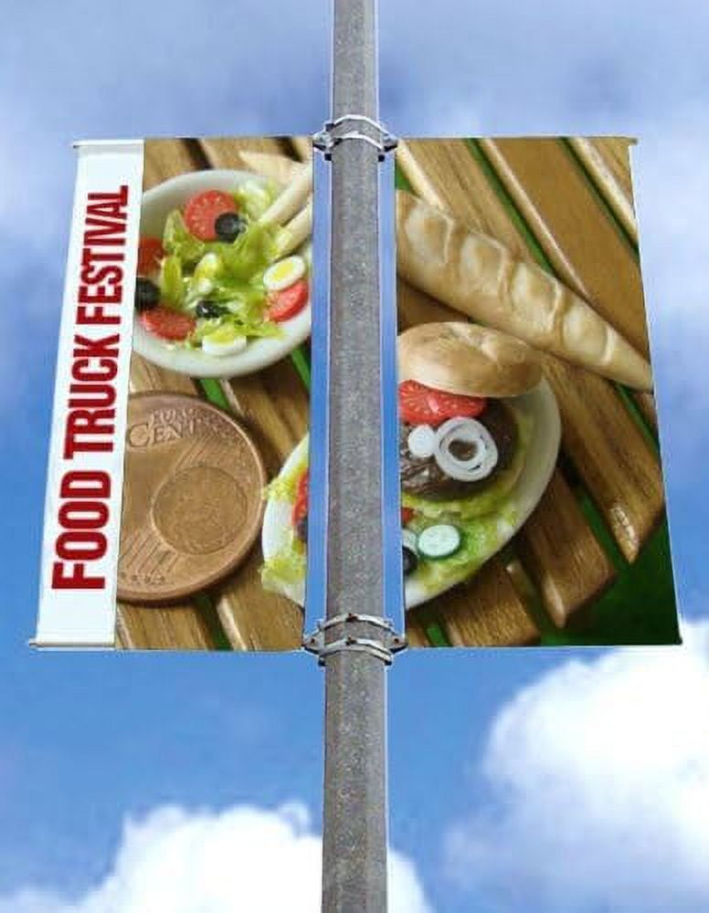Signworld 18" Street Light Pole Banner Bracket Hardware - Double Set ...