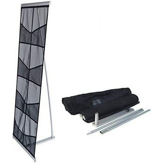 Signworld 8-Pocket Fabric Mesh Roll Up Literature Rack Display ...