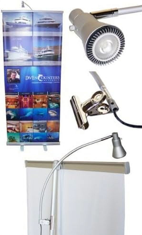 Signworld Banner Stand Light - LED Clip On for Retractable Roll Up ...