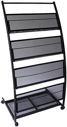 Signworld Mobile Literature Magazine Rack Brochure Holder 4 shelf ...