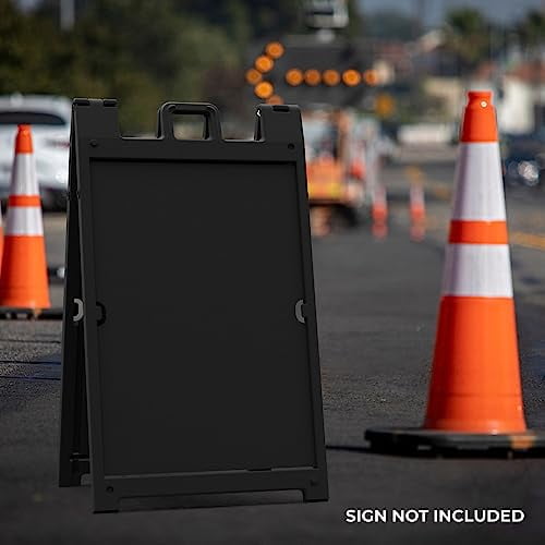 Sigo Signs, 3 Pack A-Frame, Portable Sidewalk Curb Sign, Black, for ...