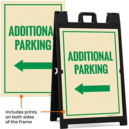Sigo Signs, Additional Parking With Left Right Sidewalk Sign Kit, 24x36 ...