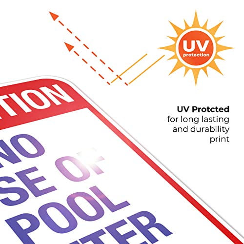 Sigo Signs Attention No Use of Pool After Dark Sign, Pool Sign, 24x30 ...