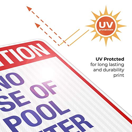 Sigo Signs, Attention No Use of Pool After Dark Sign, Pool Sign, 24x30 ...