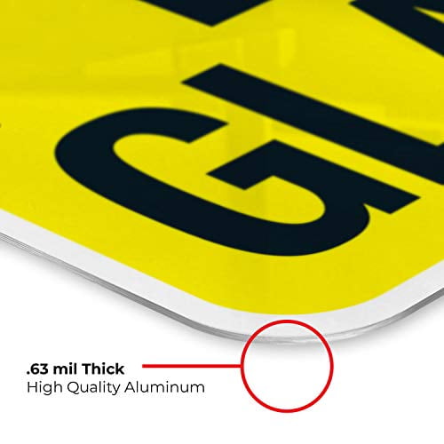 Sigo Signs, Broken Glass Only Sign, OSHA Caution Sign, 18x24 Inches ...