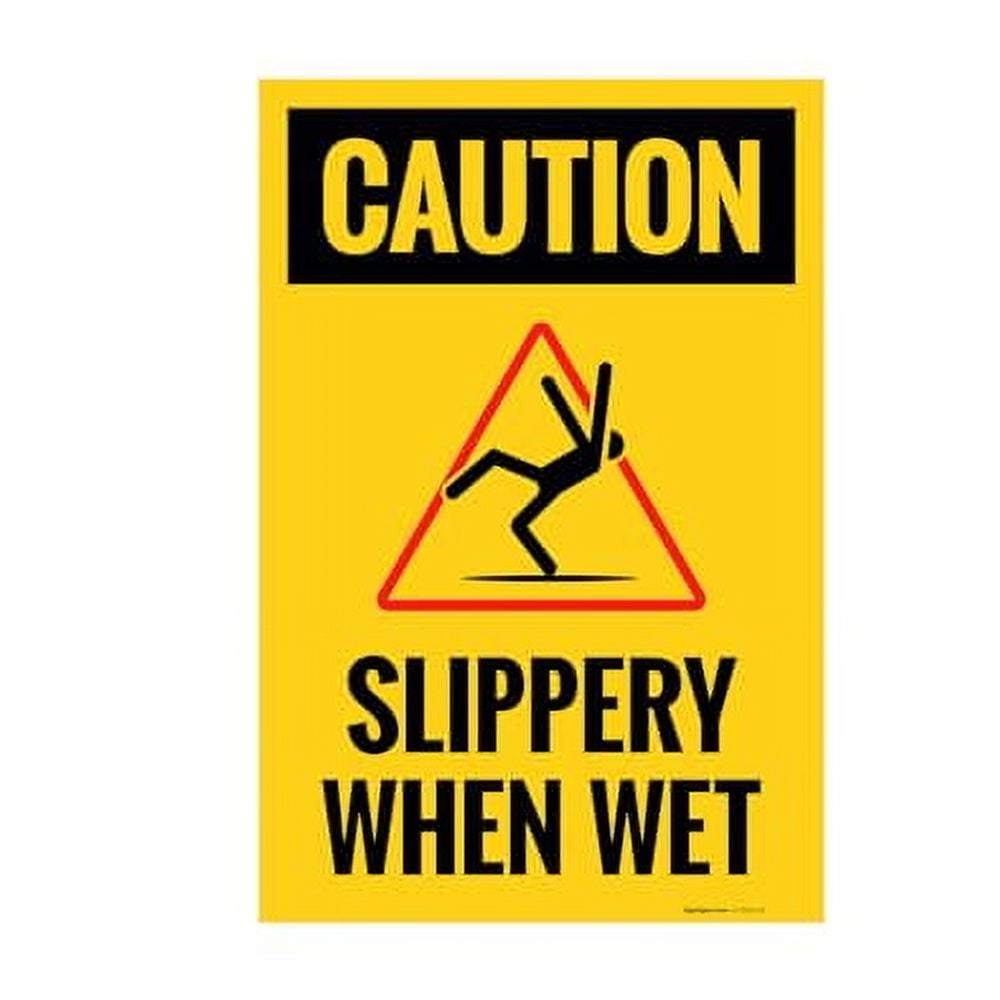 Sigo Signs, Caution Slippery When Wet Folding Floor Sign, 24x36 Inches ...