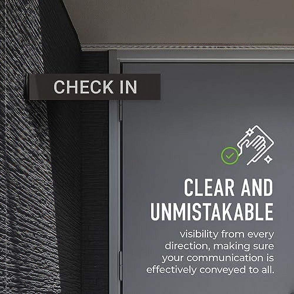 Sigo Signs, Check in Projecting Sign, Double Sided, 2x10 Inches, ACM ...