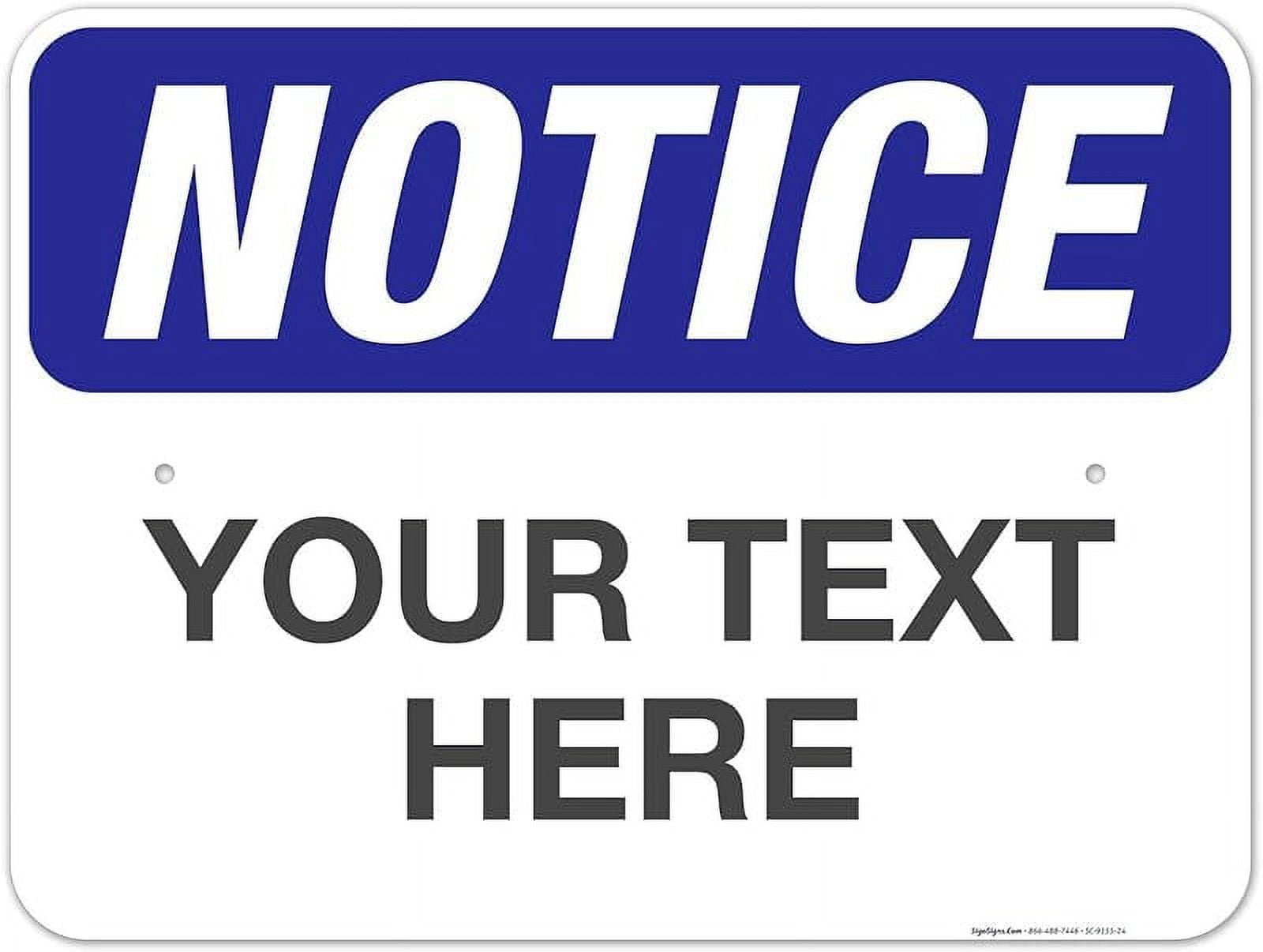 Sigo Signs Custom Danger Sign, OSHA Sign, 10x7 Inches, Rust Free .040 ...