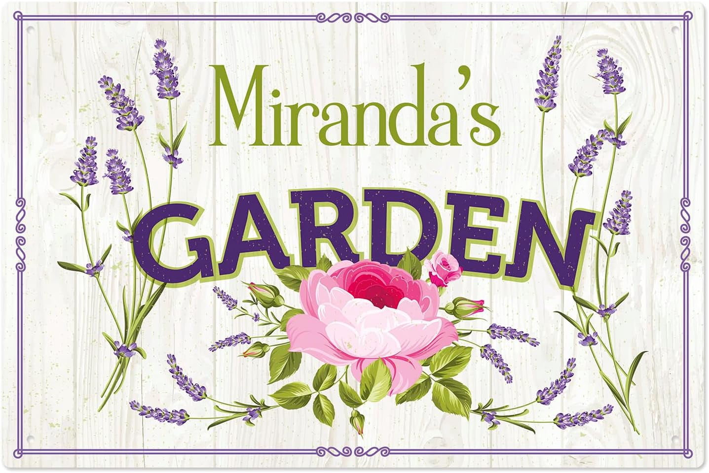 Sigo Signs, Custom Garden Sign, Personalized Name/Text for Backyard ...