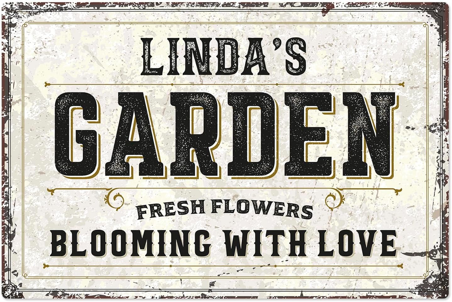 Sigo Signs Custom Garden Sign, Personalized Rustic Name for and ...