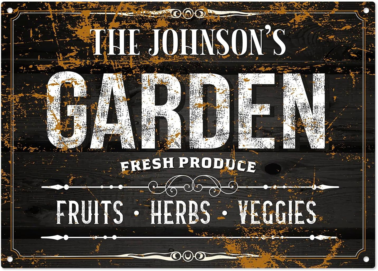 Sigo Signs Custom Garden Sign, Personalized Text/Name for Farm ...