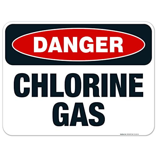 Sigo Signs, Danger Chlorine Gas Sign, OSHA Danger Sign, 18x24 Inches ...
