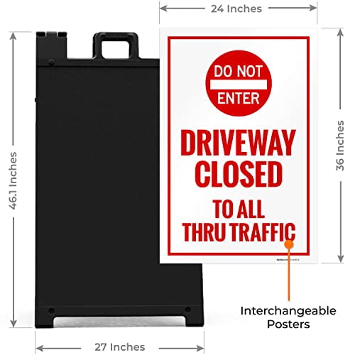 Sigo Signs, Driveway Closed To All Thru Traffic With Do Not Enter ...