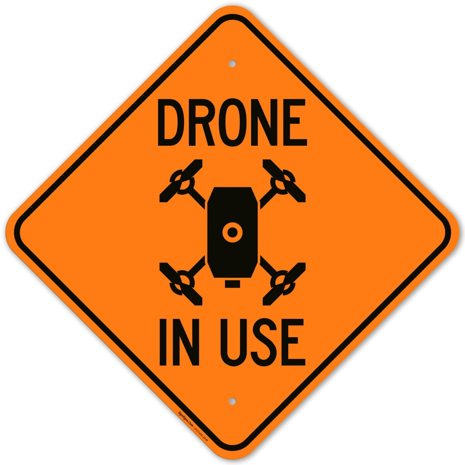 Sigo Signs, Drone in Use Sign, 18x18 Inches, Rust Free .063 Aluminum ...