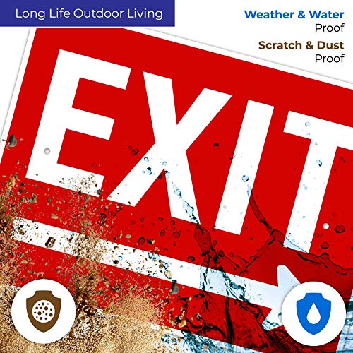 Sigo Signs, Exit Sign, with Right 18x24 Inches, 55 mil Thick HDPS (high ...