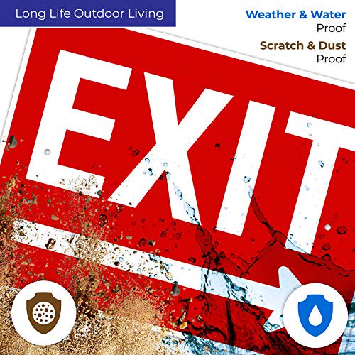 Sigo Signs, Exit Sign, with Right 18x24 Inches, 55 mil Thick HDPS (high ...