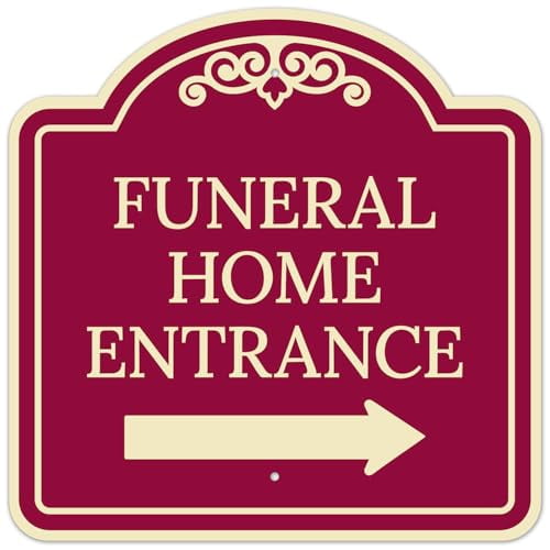 Sigo Signs, Funeral Home Entrance Right Décor Sign, Burgundy Dark ...
