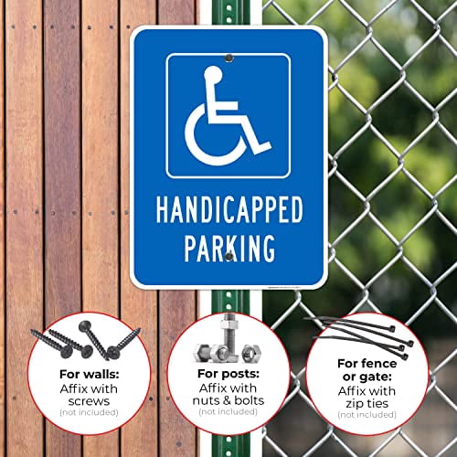 Sigo Signs Handicap Parking Sign, Handicapped Sign, 18x24 Inches, Rust ...