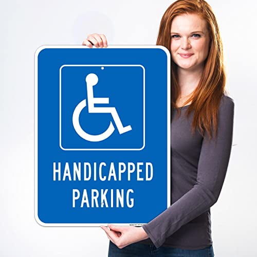 Sigo Signs Handicap Parking Sign, Handicapped Sign, 18x24 Inches, Rust ...
