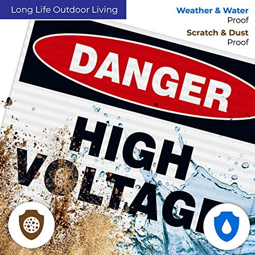Sigo Signs, High Voltage Sign, Danger High Voltage Sign, 24x30 Inches ...