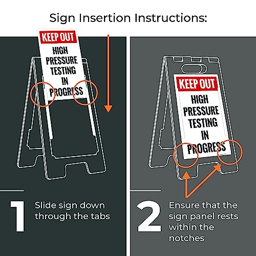Sigo Signs - Keep Out High Pressure Testing in Progress Sidewalk Sign ...