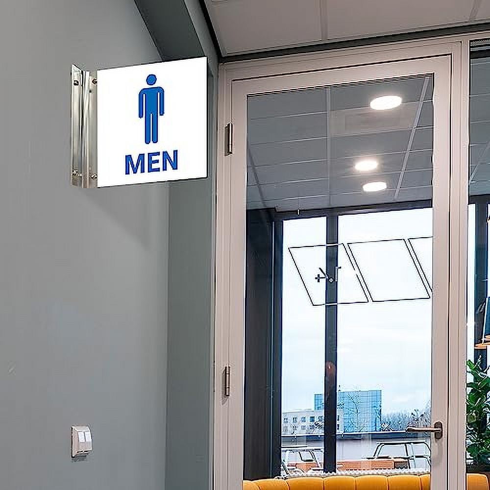 Sigo Signs - Men's Restroom Projecting Sign, Double Sided, 6x6 Inches ...