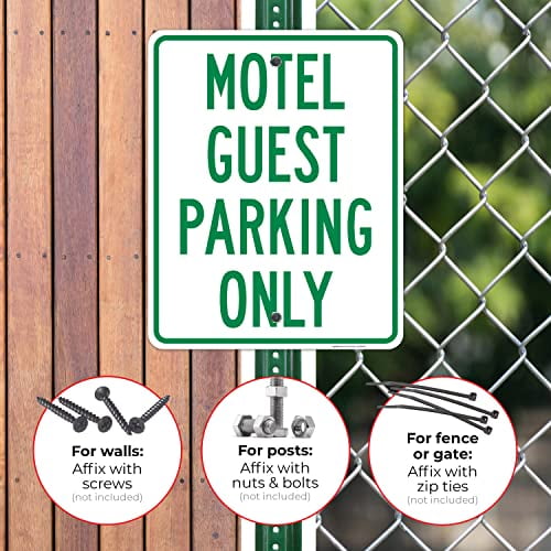Sigo Signs, Motel Guest Parking Only Sign, 24x30 Inches, Rust Free .063 ...