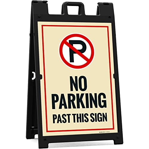 Sigo Signs, No Parking Past This Sign With Graphic Sidewalk Sign Kit ...